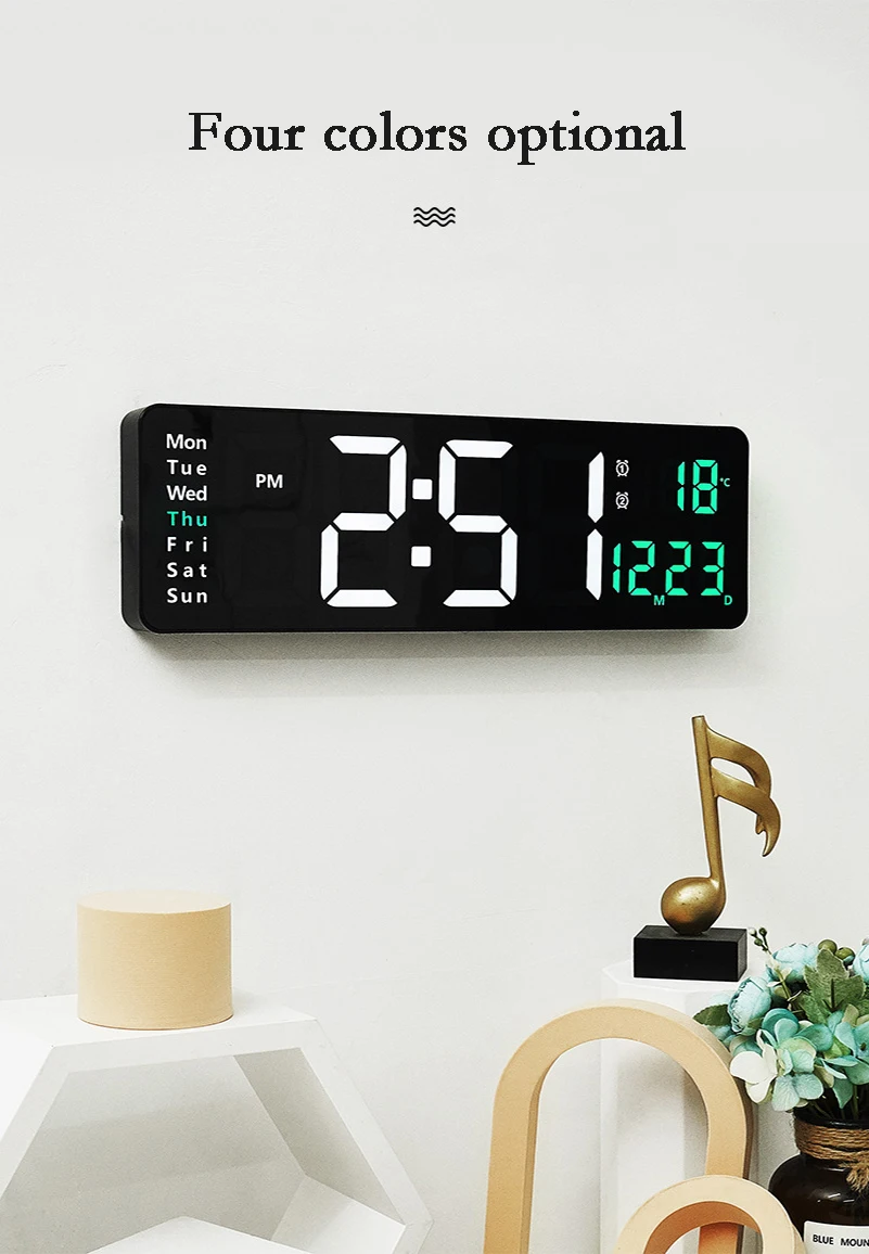 Digital-Alarm-Clock-LED-Screen-Electronic-Clock-Large-Number-Display ...