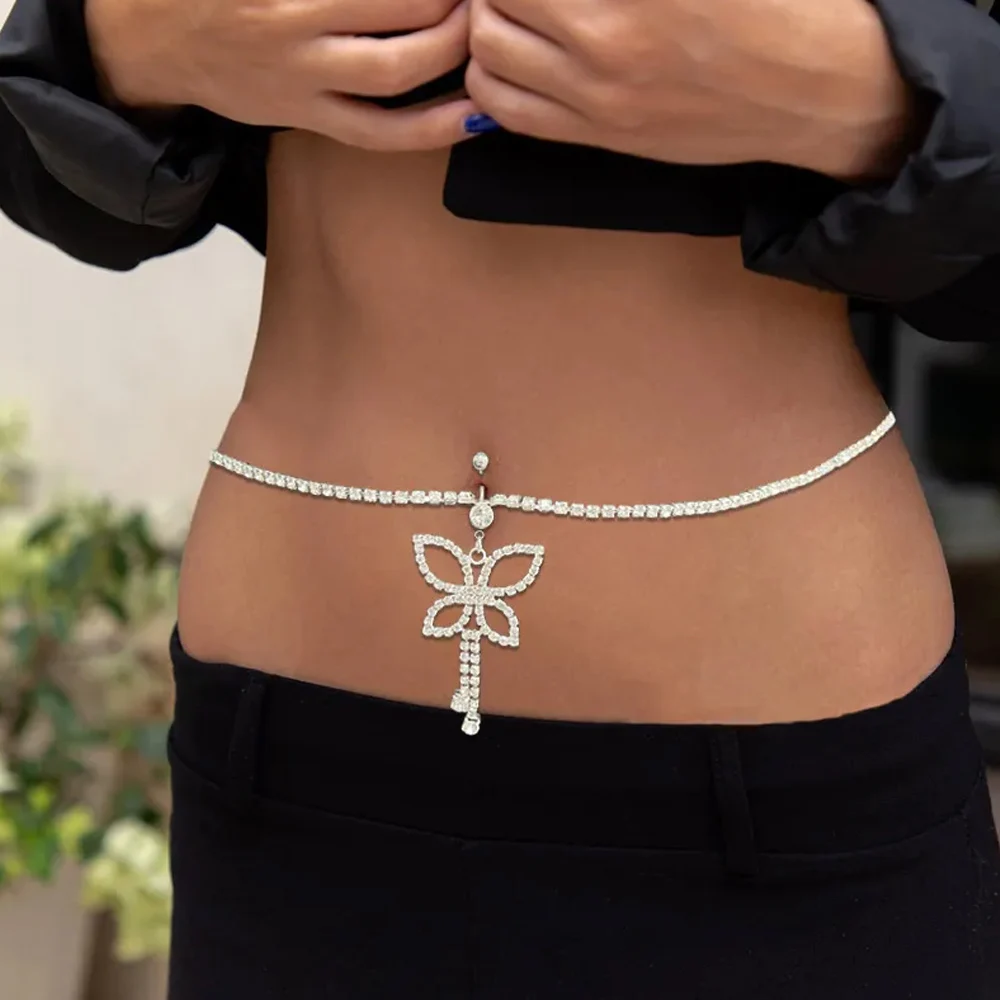 Sexy-Rhinestone-Waist-Navel-Chain-Piercing-Jewelry-for-Women-Summer-Beach-Butterfly-Navel-Belly ...