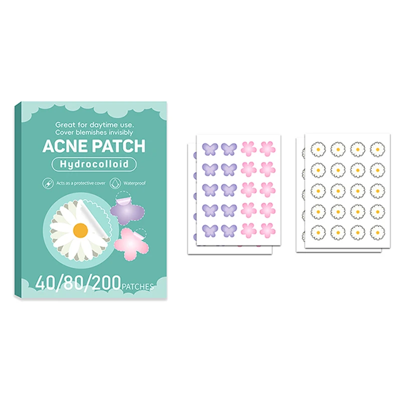40/80/200pcs Flower Face Skin Care Acne Pimple Patch Invisible ...