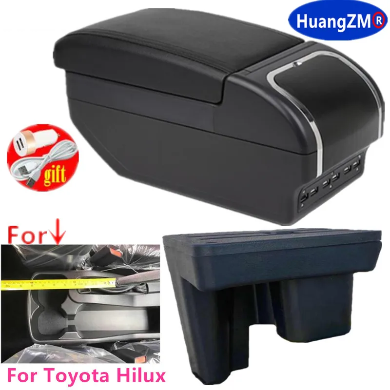Armrest-Box-For-Toyota-Hilux-Center-Storage-box-Interior-Retrofit-USB ...