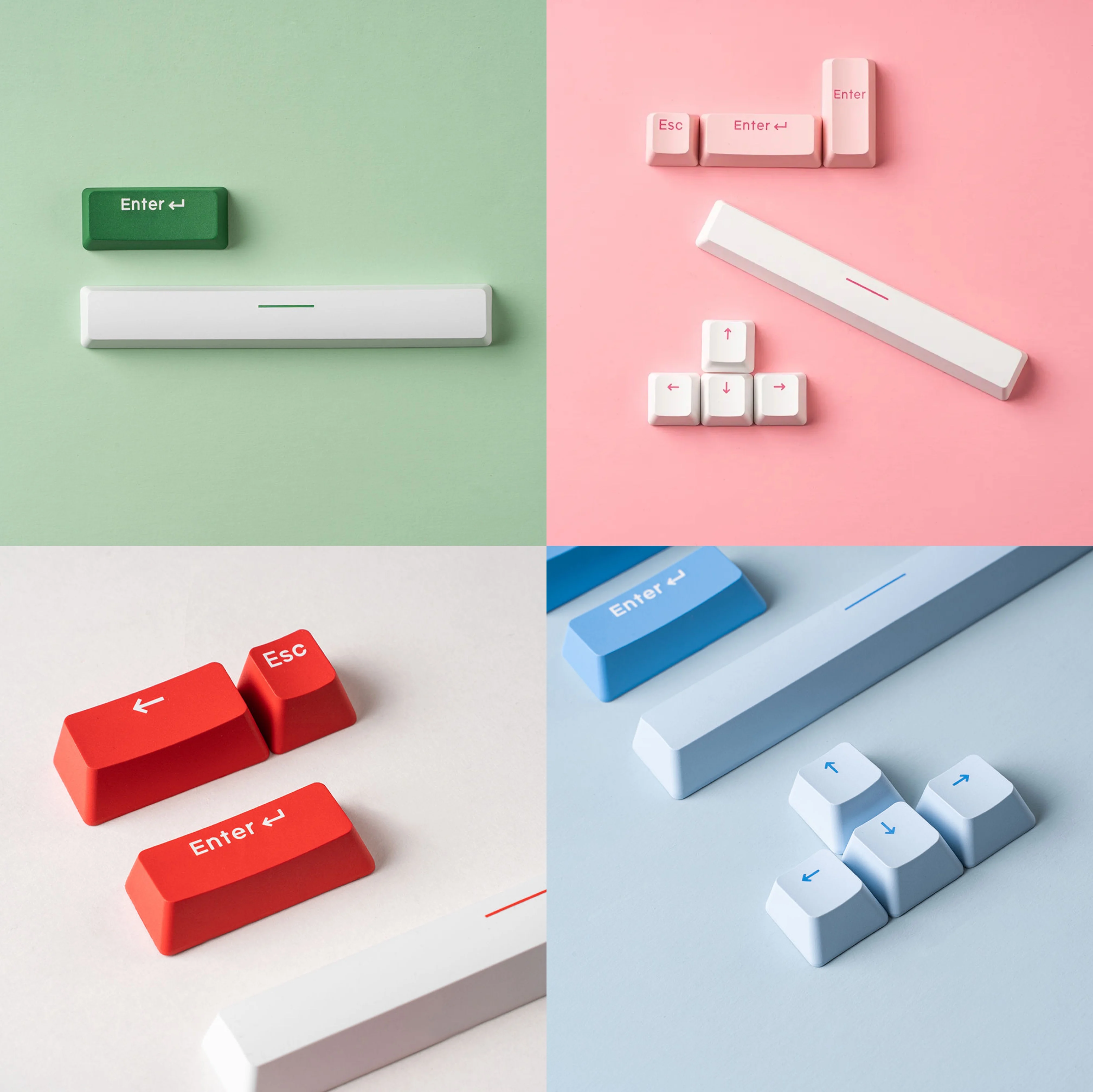 Geekark Bow Esc Enter Spacebar Arrow Pbt Keycaps Oem Profile For ...