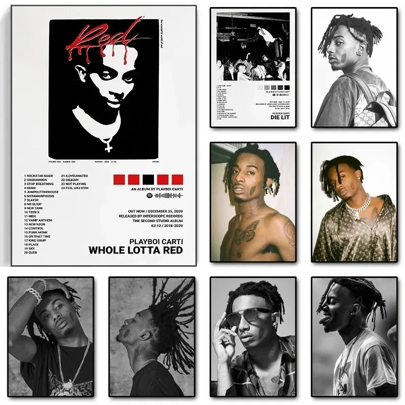 Playboi-Carti-Poster-Whole-Lotta-Red-Die-Lit-Music-Album-Modern-Canvas ...