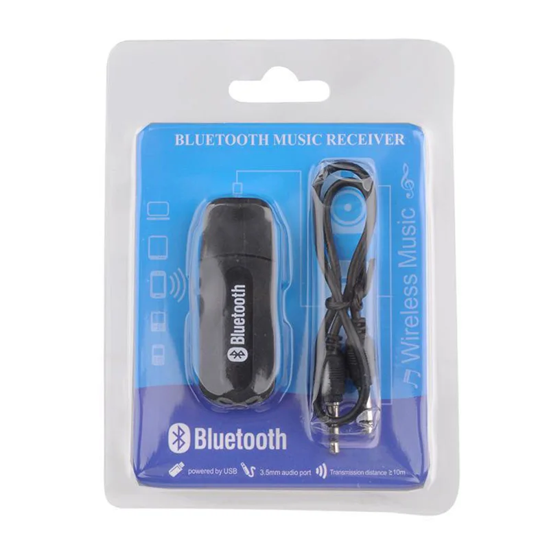 For-Android-IOS-Mobile-Phone-3-5mm-Jack-USB-Bluetooth-AUX-Wireless-Car ...