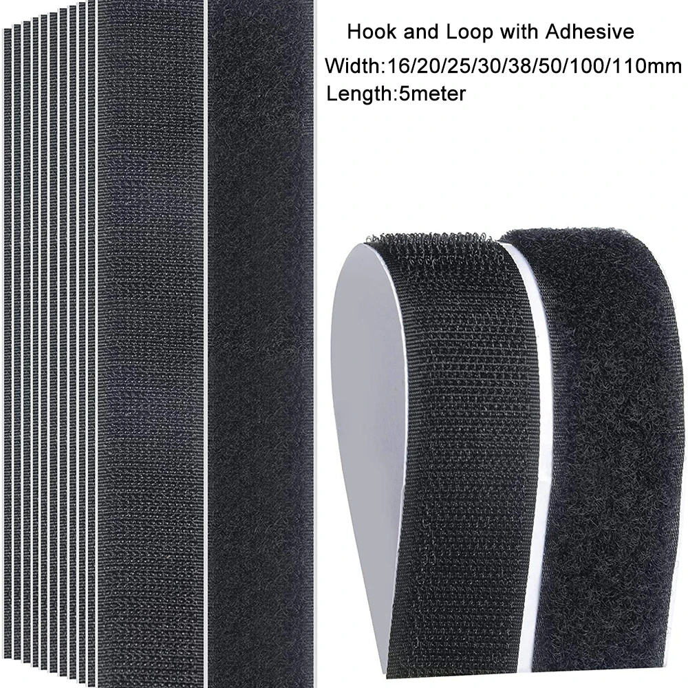 Hook Loop Tape Self Fastener | Self Adhesive Hook Loop Tape - 5m/lot ...