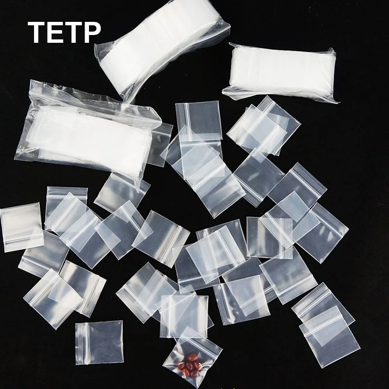 TETP-500Pcs-Transparent-Mini-Ziplock-Bags-THicken-Home-Travel-Portable ...