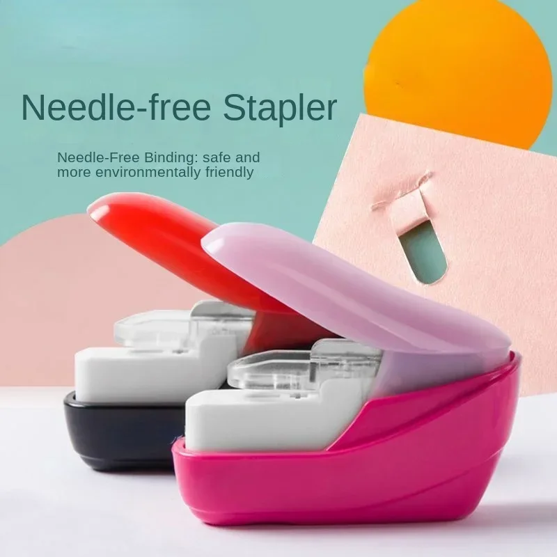 No-Nails-No-Staples-Stapling-Machine-Mini-Cute-Book-Stapleless-Stapler ...