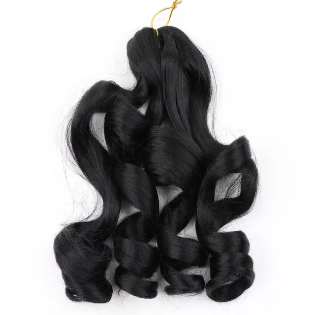 16 Inch Bouncy Braiding Hair French Curles Synthetic Hair Extensions 16 ...