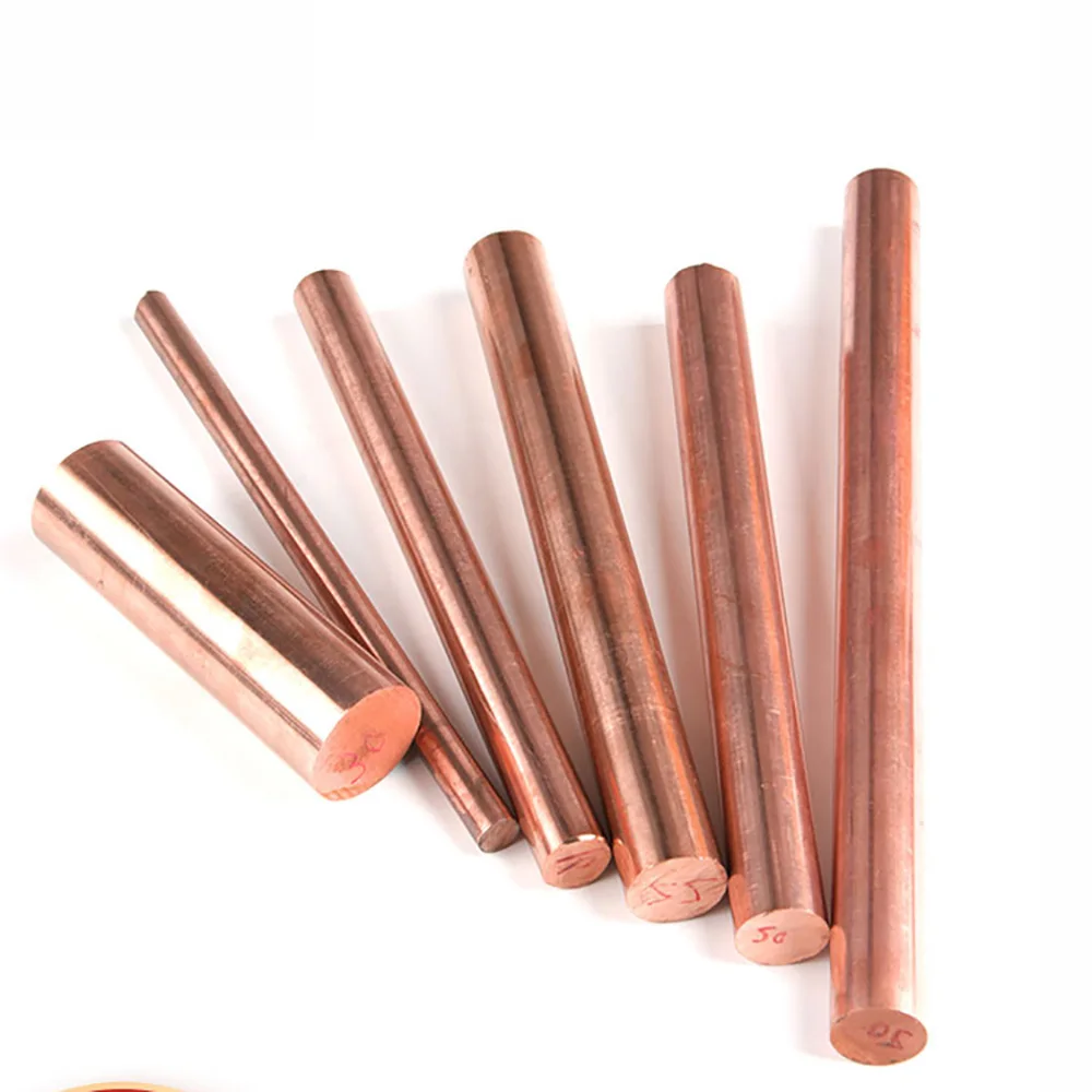 T2 Copper Rod Dia 12,14,15,16,18,20,22,25,28,30mm Brass Metal Round Bar ...