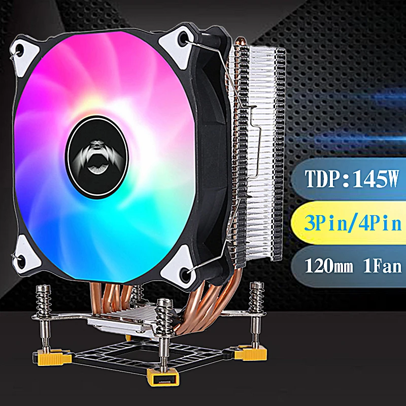 QIUzAim-PC-Efficient-Cooler-Air-cooled-CPU-Cooling-120mm-Fan-4-Heat ...