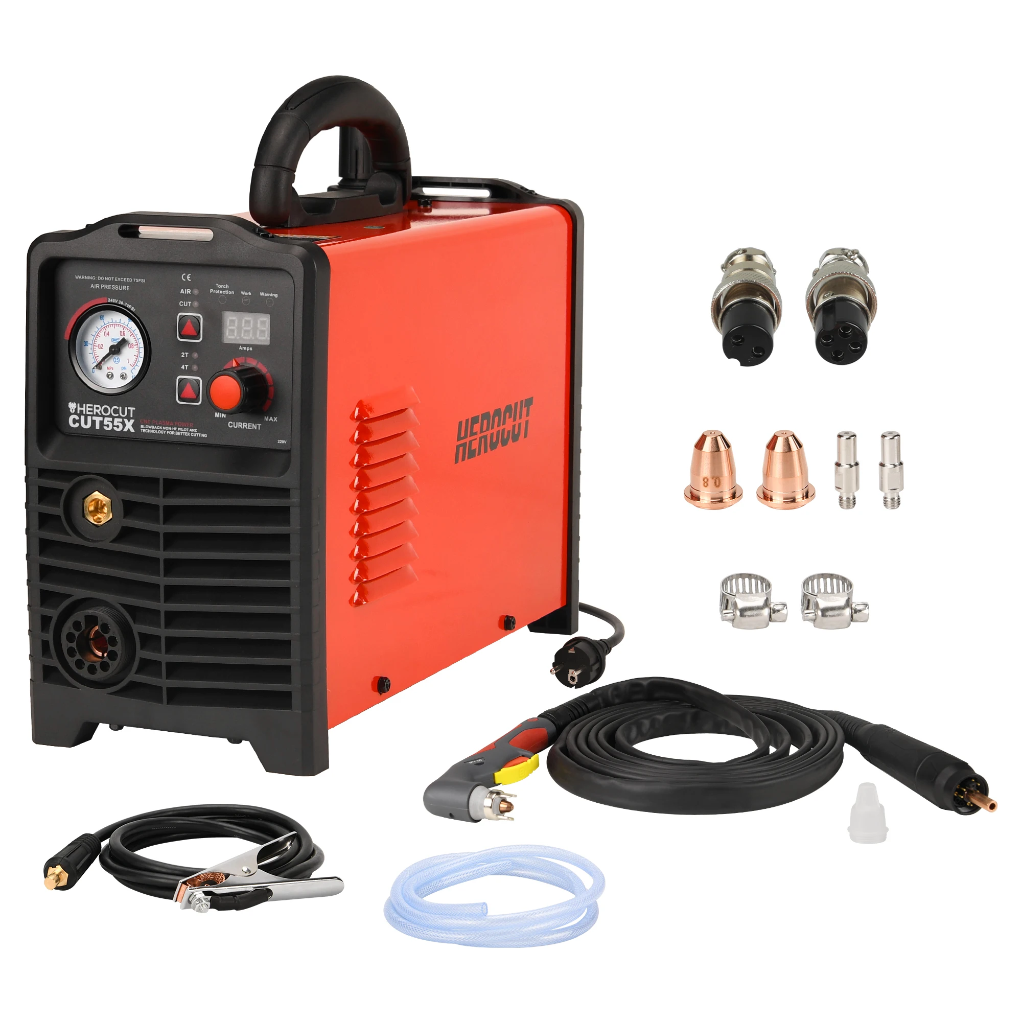 CNC-Pilot-Arc-Plasma-Cutter-HeroCut-CUT55X-55Amps-220V-Non-HF-IGBT ...