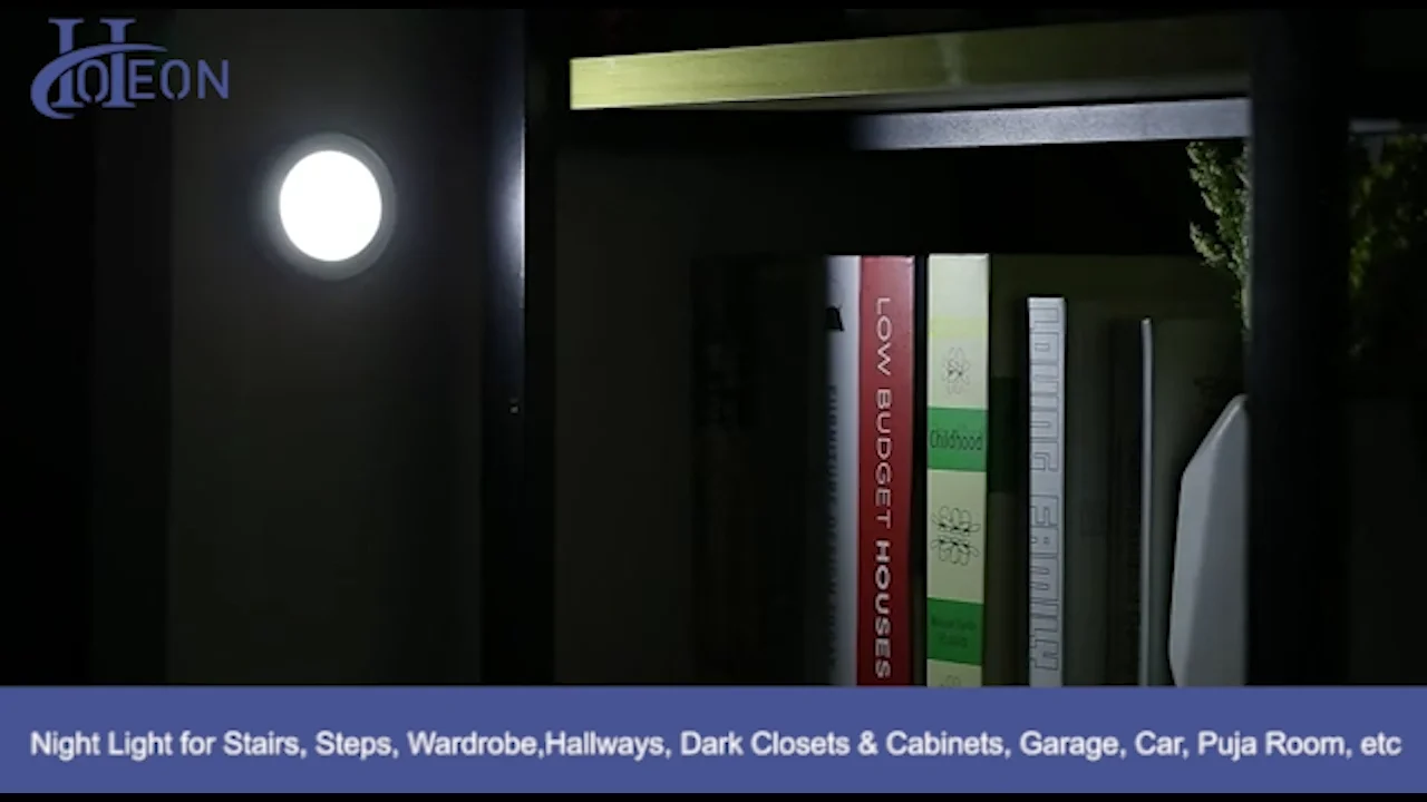 Motion Sensor Light, Battery Powered Auto On/Off LED Night Light, On ...