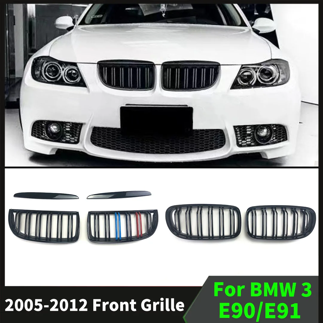 Upgrade-Front-Kidney-Hood-Grille-Racing-Grill-Facelift-For-BMW-E90-E91 ...