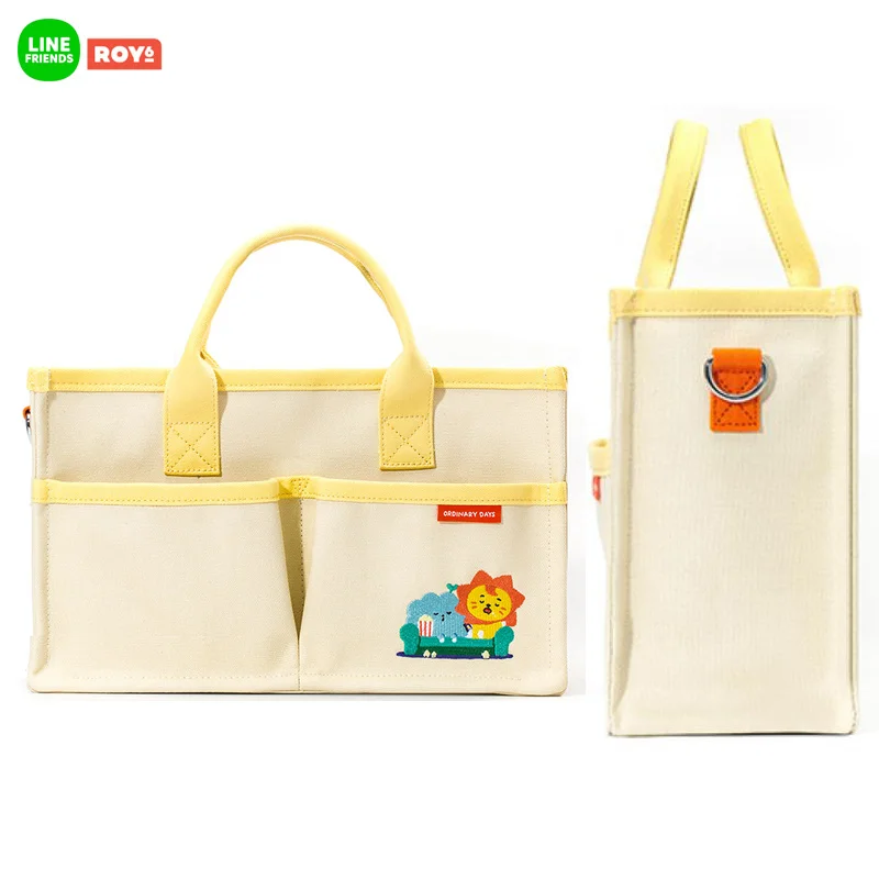 Line Friends Roy6 Kawaii Canvas Bag Royan Anime Handbag Cartoon Fashion ...