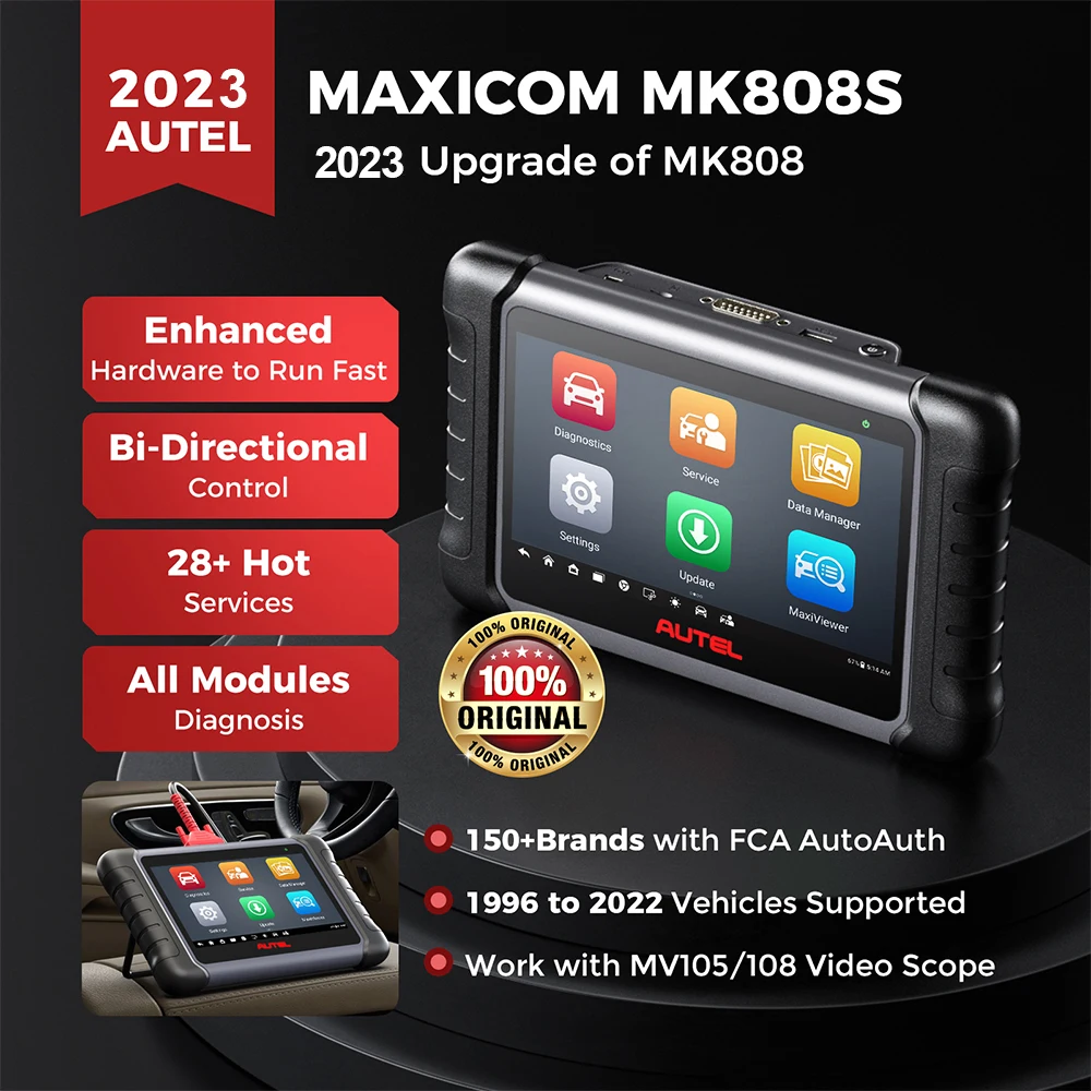 Autel Maxicom Mk808s Diagnostic Tools Professional Obd2 Scanner Oe ...