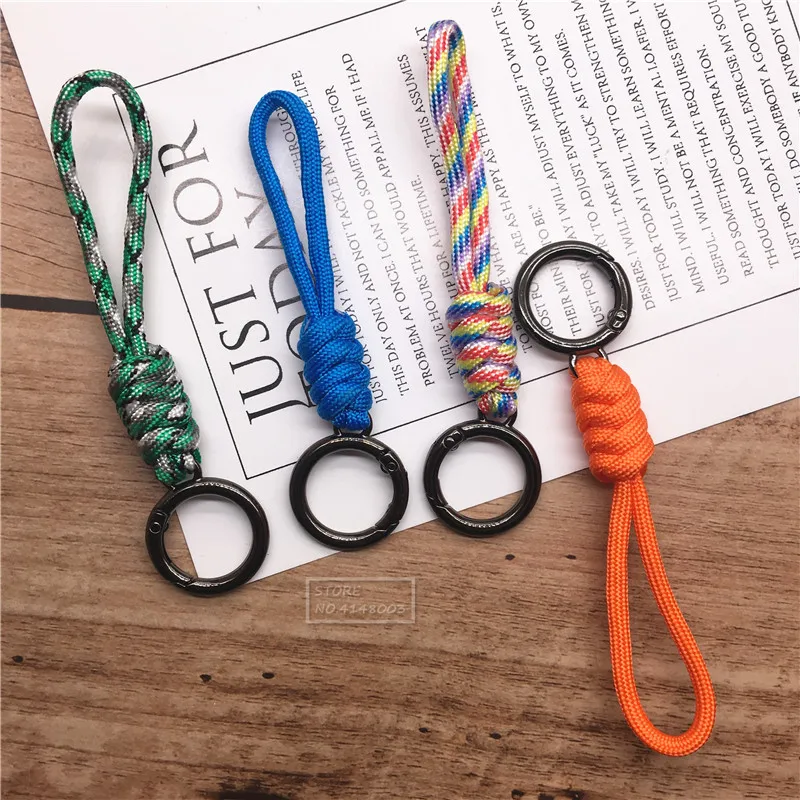 Paracord-Braided-Woven-Keychain-Anti-lost-Phone-Ring-Rope-Strap-Lanyard ...