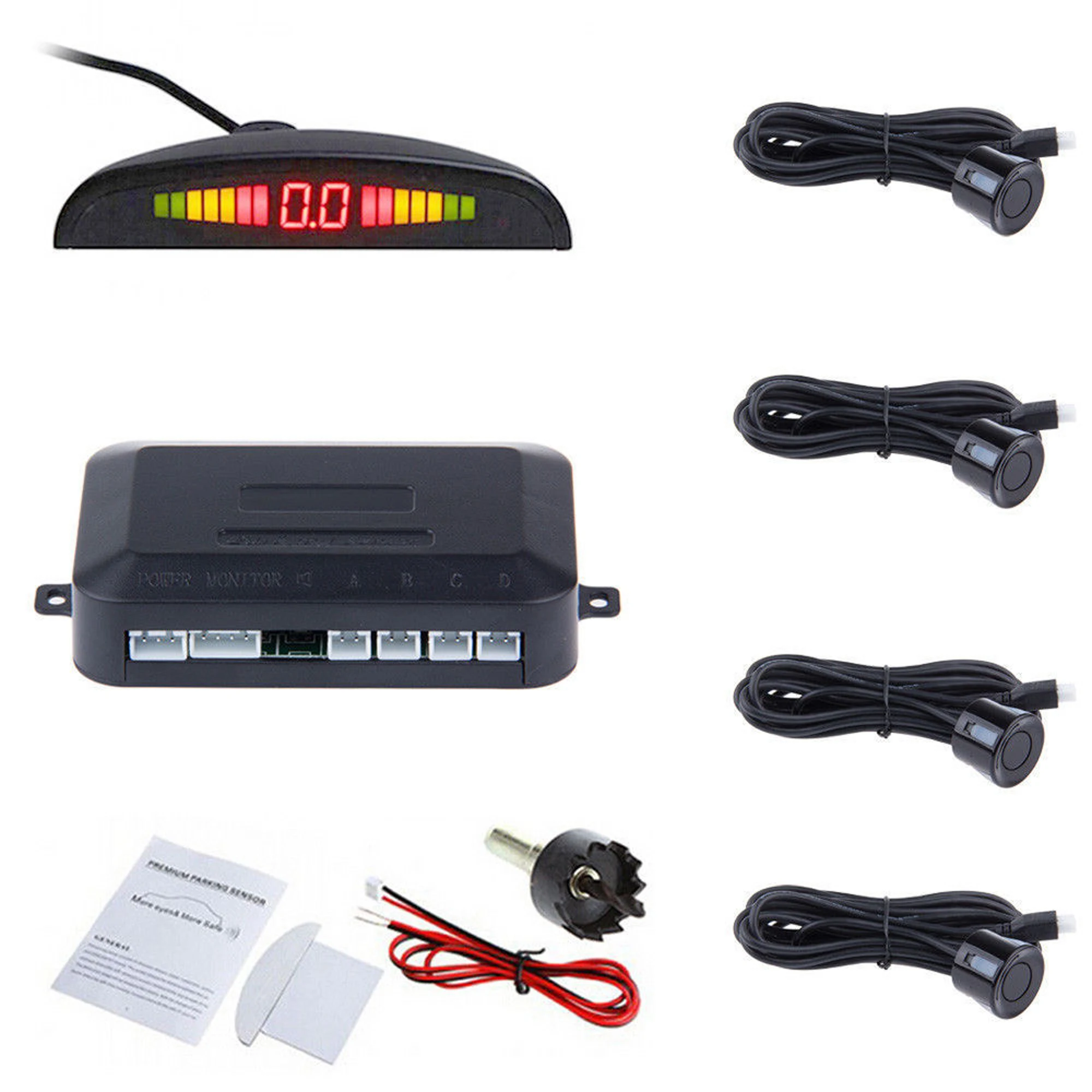 4-8Parking-Sensors-LCD-LED-Display-Car-Reverse-Radar-System-Alarm-Kit ...