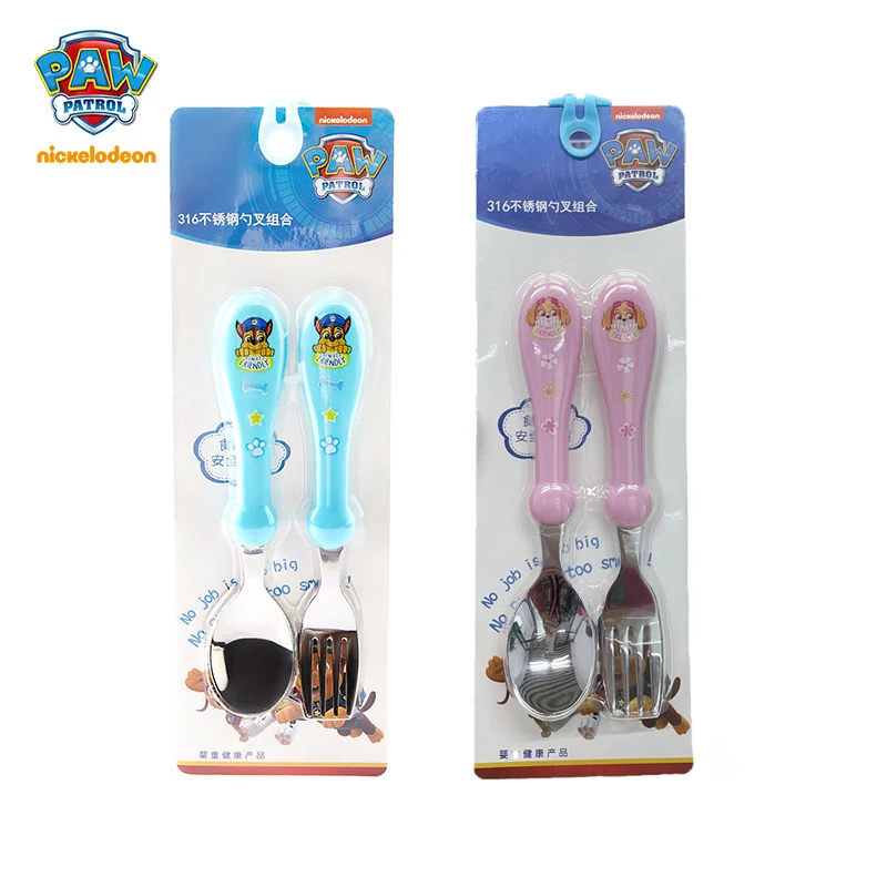Original-Box-2pcs-set-Genuine-PAW-Patrol-Cartoon-Kids-Spoon-Fork-Set ...