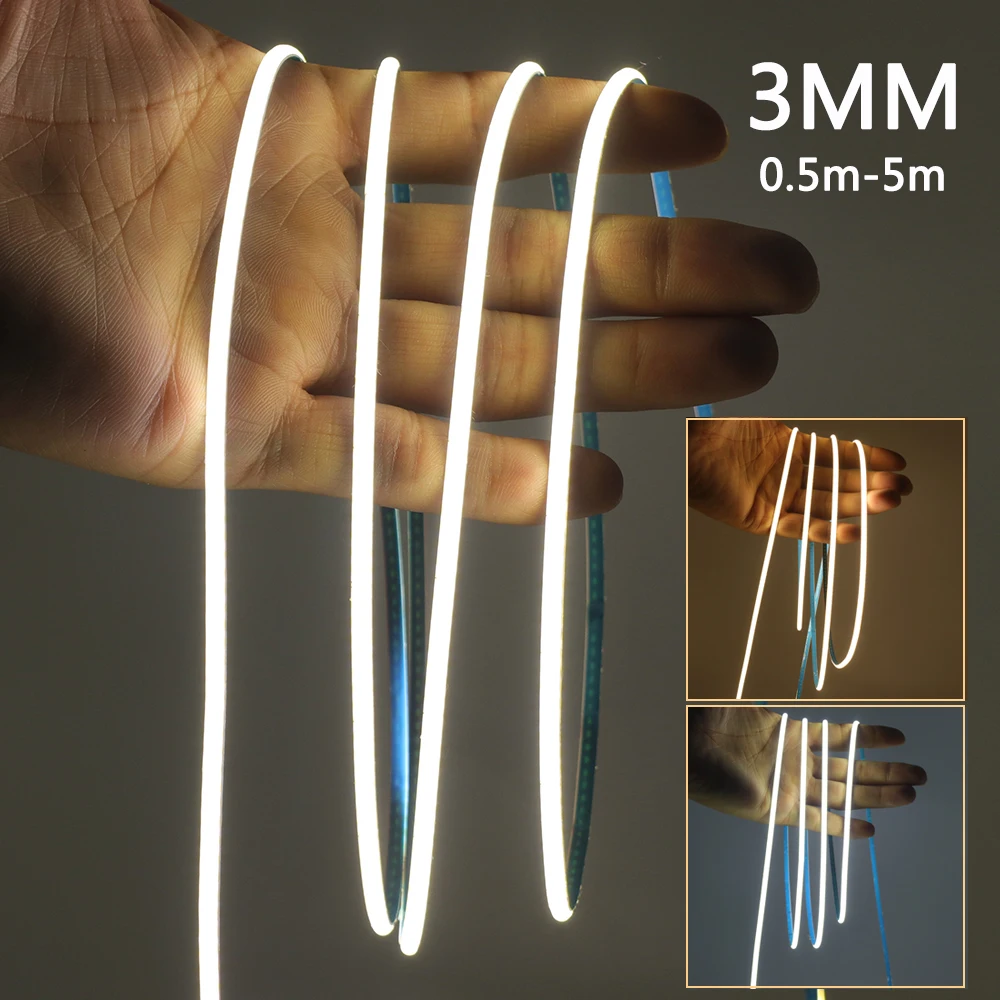 COB-LED-Strip-Ultra-Thin-3mm-Width-FOB-Lights-Bar-384LEDs-m-CRI90-High ...