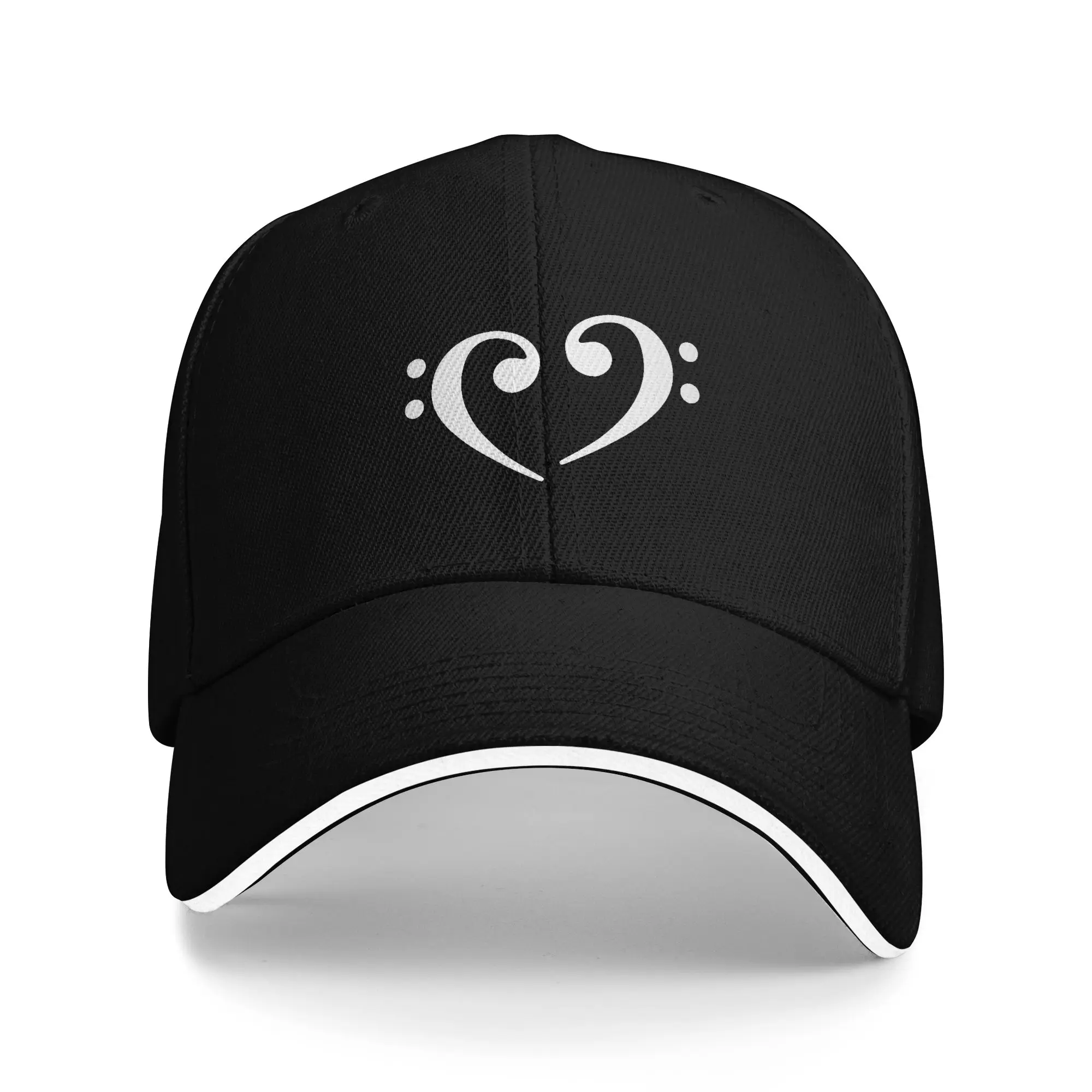 Bass Clef Music Logo Baseball Cap Heart y2k Cool Unisex-Teens Trucker ...