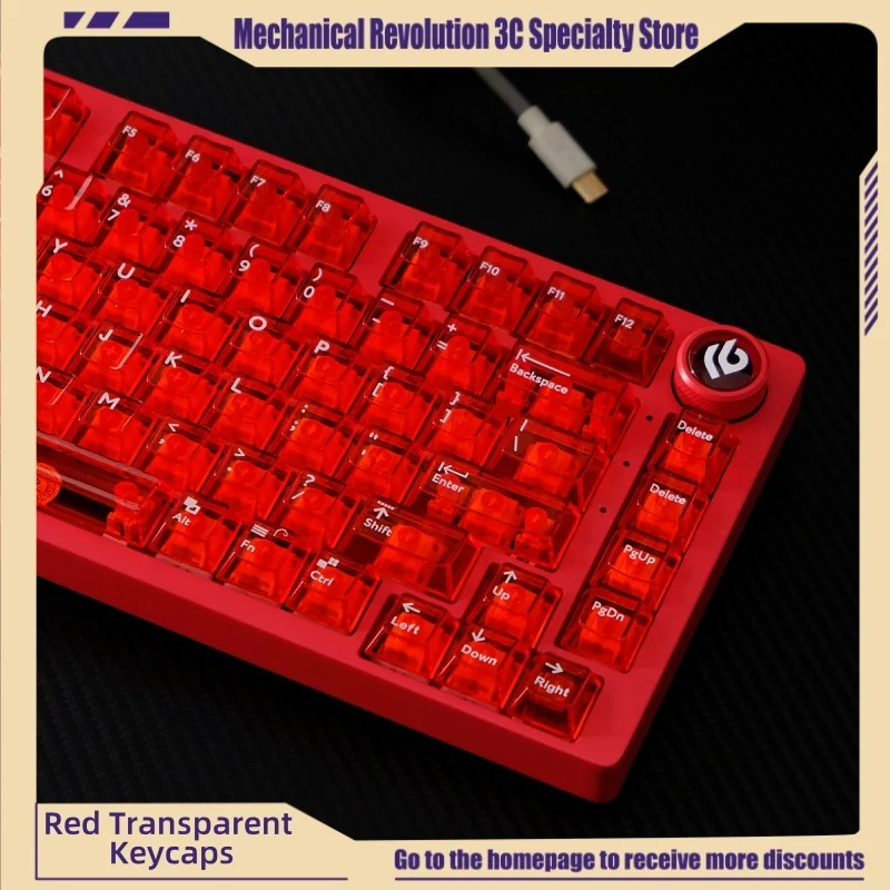 Aifei-Red-Transparent-Mechanical-Keyboard-Keycap-114-Key-Made-Of-Pc ...