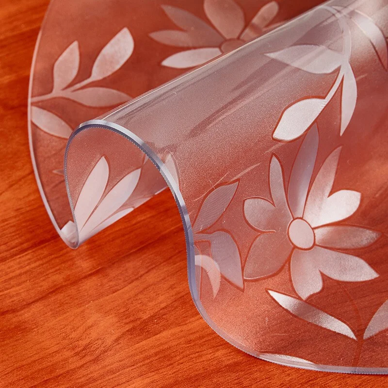 PVC Round Transparent Table Cloth, Waterproof， Oilprpoof , Soft Glass ...