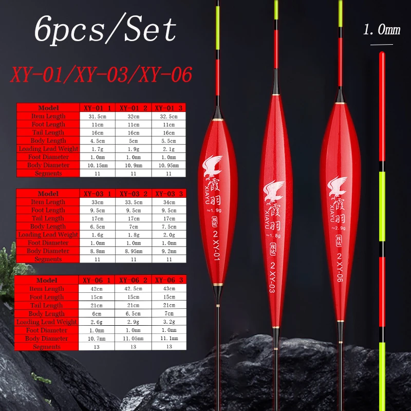6pcs-set-Fishing-Float-High-Sensitivity-Fishing-Tackle-Tool-Fish-Floats ...