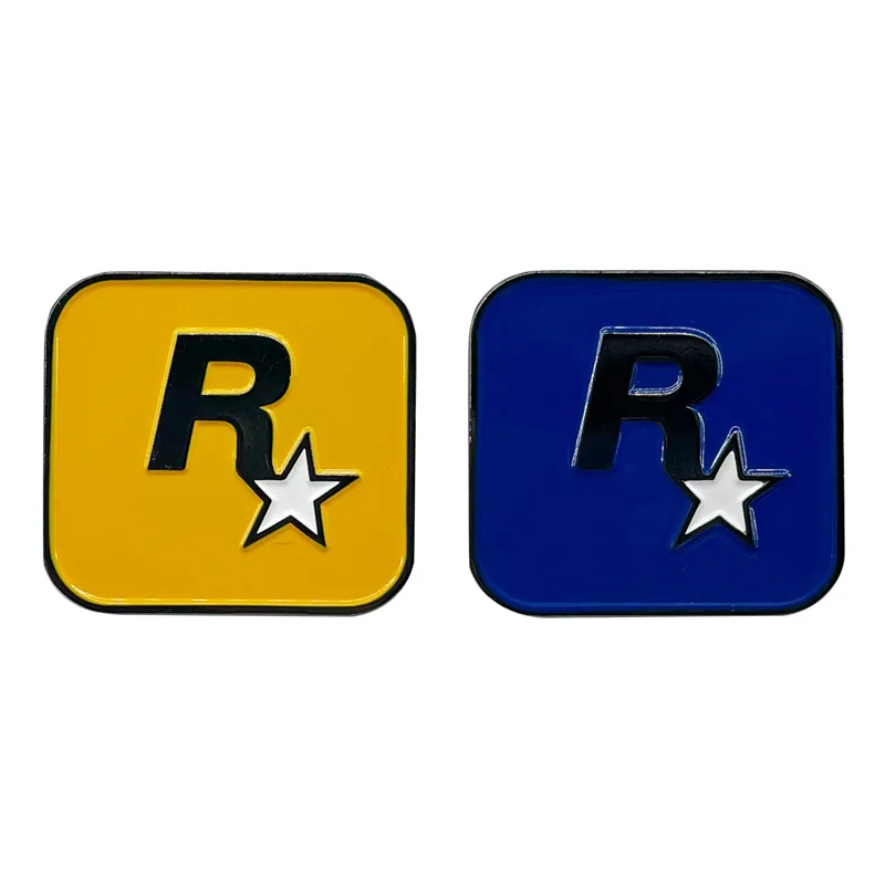 Fashion Jewelry Gta R Brooch Grand Theft Auto Rockstar Alloy Metal ...