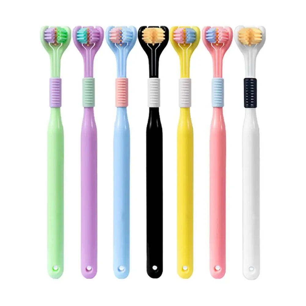 Three Sided Toothbrush Soft Bristle Tooth brush Ultra Fine Toothbrush ...
