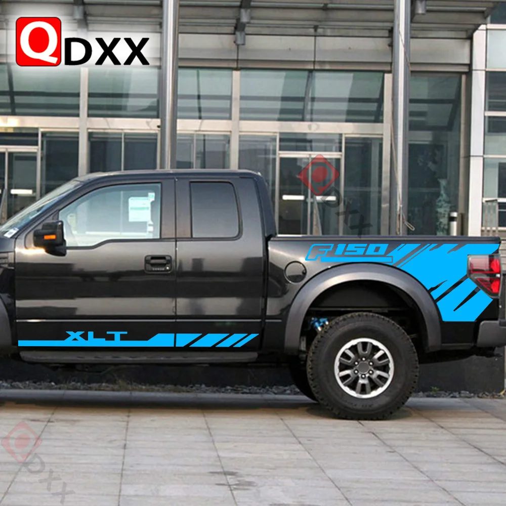 포드 F150 스포츠카 액세서리 자동차 스티커 사이드 바디 스트라이프 오토 쿼터 패널 그래픽 비닐 장식 커스텀 데칼 4
