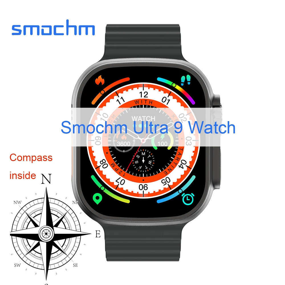 Smochm reloj inteligente IWO Ultra 9 U9 2,2, pantalla grande de 49MM ...