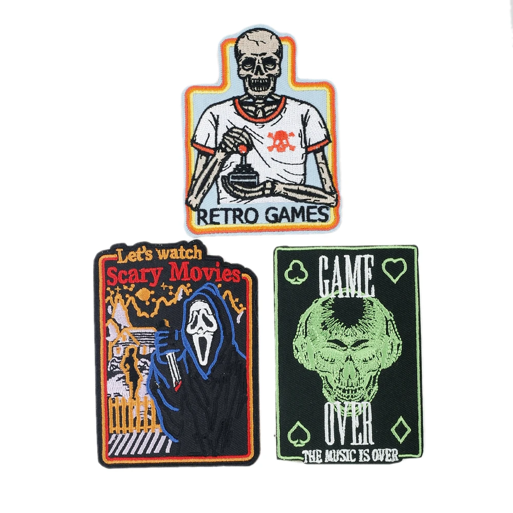 Retro-Games-Scary-Movies-Game-Over-Patches-Nostalgic-Spooky-Iron-On-Applique-with-Hot-Melt-Glue.jpg
