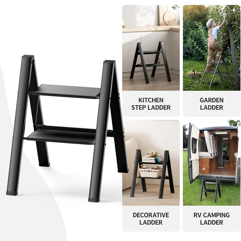 Lightweight-Step-Ladder-2-Step-Folding-Aluminum-Ladder-Small-Kitchen ...