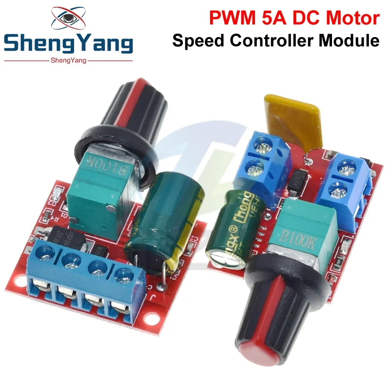 1/5PCS Mini DC-DC 4.5V-35V 5A 90W PWM DC Motor Speed Controller Module ...