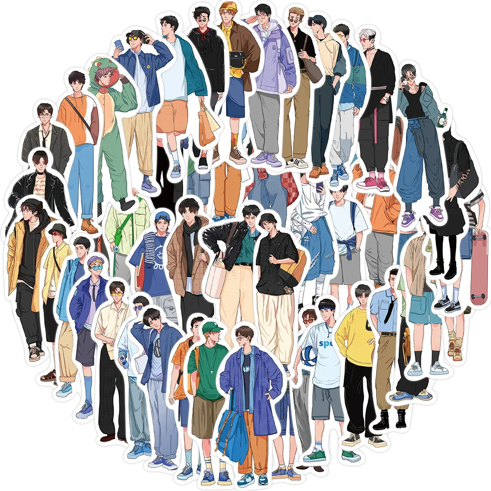 Cool-Boyfriend-Style-Stickers-for-Scrapbook-Suitcase-Laptop-Cartoon ...