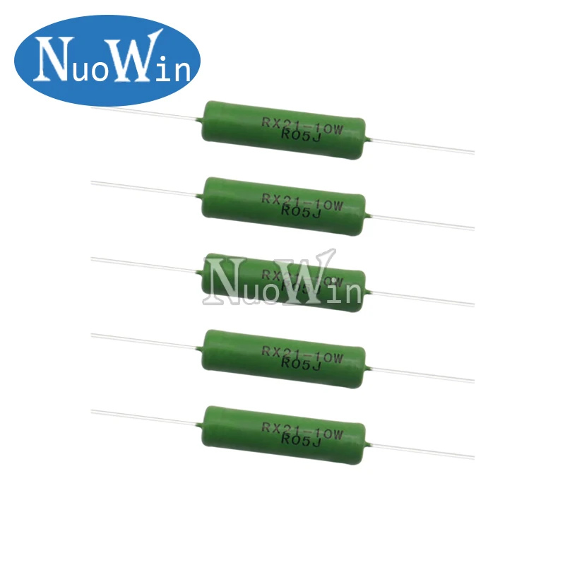5PCS-Lot-RX21-10W-Wire-Wound-5-Resistance-1R-10R-100R-1K-10K-12K-15K ...