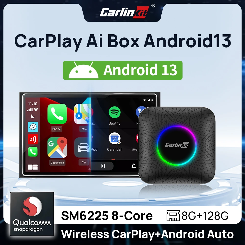 CarlinKit-Carplay-AI-Box-LED-Android13-8G-128GB-Smart-CarPlay-Wireless-Android-Auto-Dongle ...