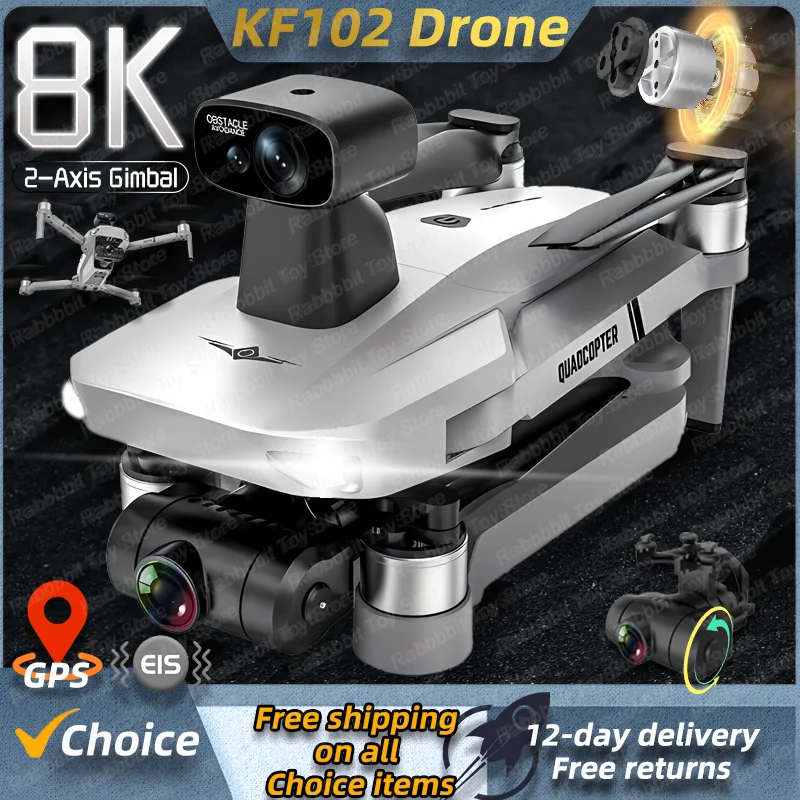 New-KF102-GPS-Drone-4k-Profesional-8K-HD-Camera-2-Axis-Gimbal-Anti ...