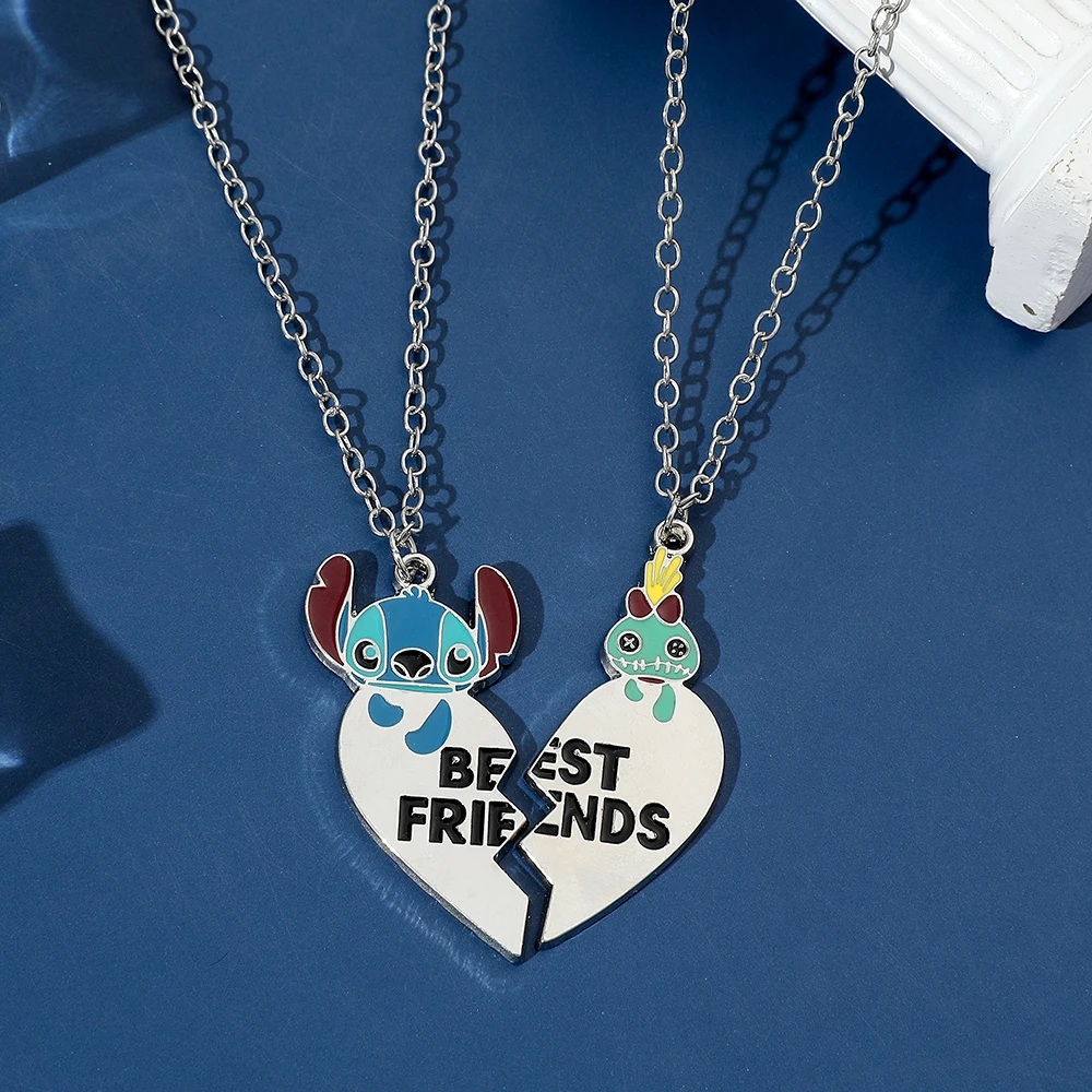 Lilo-e-Stitch-Em-Forma-de-Cora-o-Colar-Duplo-Bff-2-Amigos-Kawaii-Acess ...