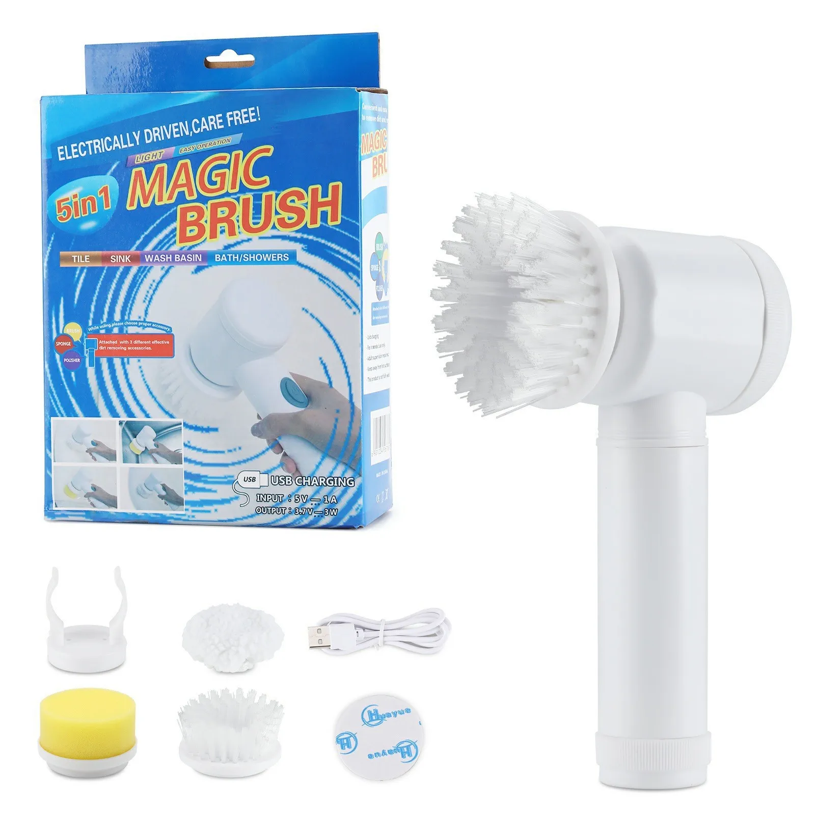 Brosse de nettoyage électrique portative sans fil, multifonction, pour ...