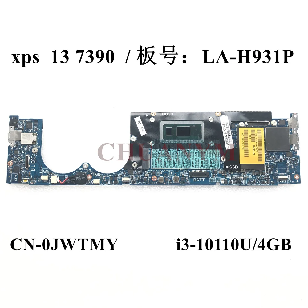 LA-H931P-i3-10110U-4GB-FOR-dell-XPS-13-7390-Laptop-Notebook-Motherboard ...