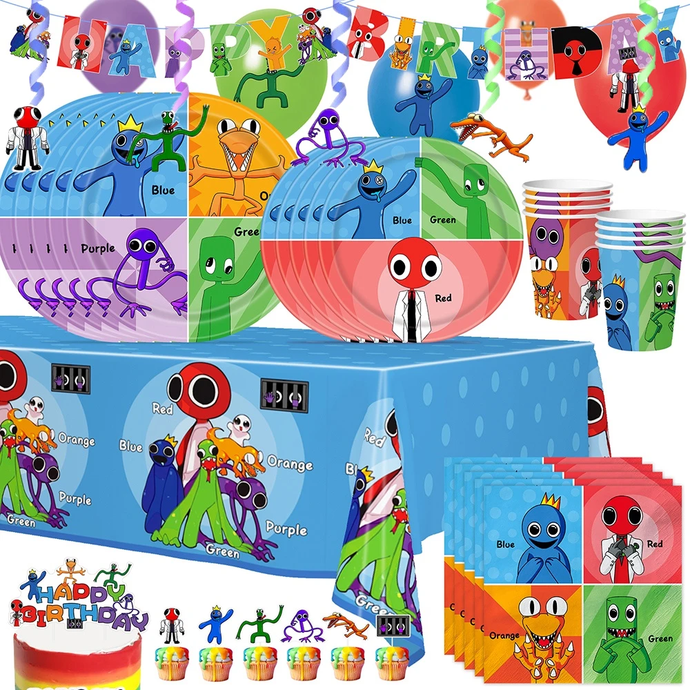 Rainbow-Friends-Birthday-Party-Decoration-Cartoon-Game-Character-Party ...