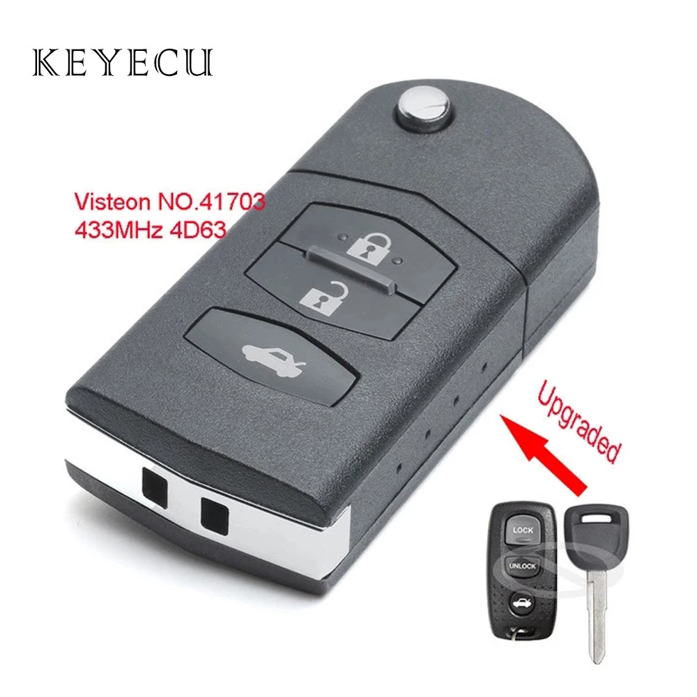 41703-Upgraded-Flip-Remote-Car-Key-Fob-Replacement-3-Buttons-433MHz ...