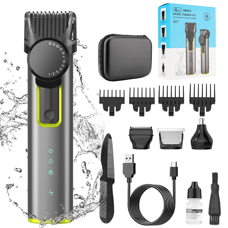 4-IN-1-Hair-Cutting-Kits-677-Professional-Electric-Trimmers-Shaver ...