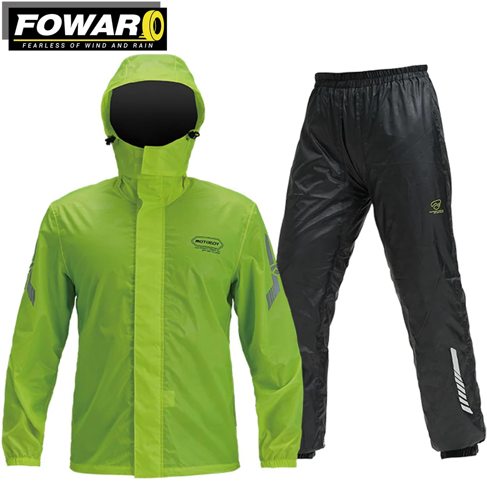 Motorcycle-Rain-Suit-Men-Reflective-Raincoat-Top-And-Bottom-Set ...