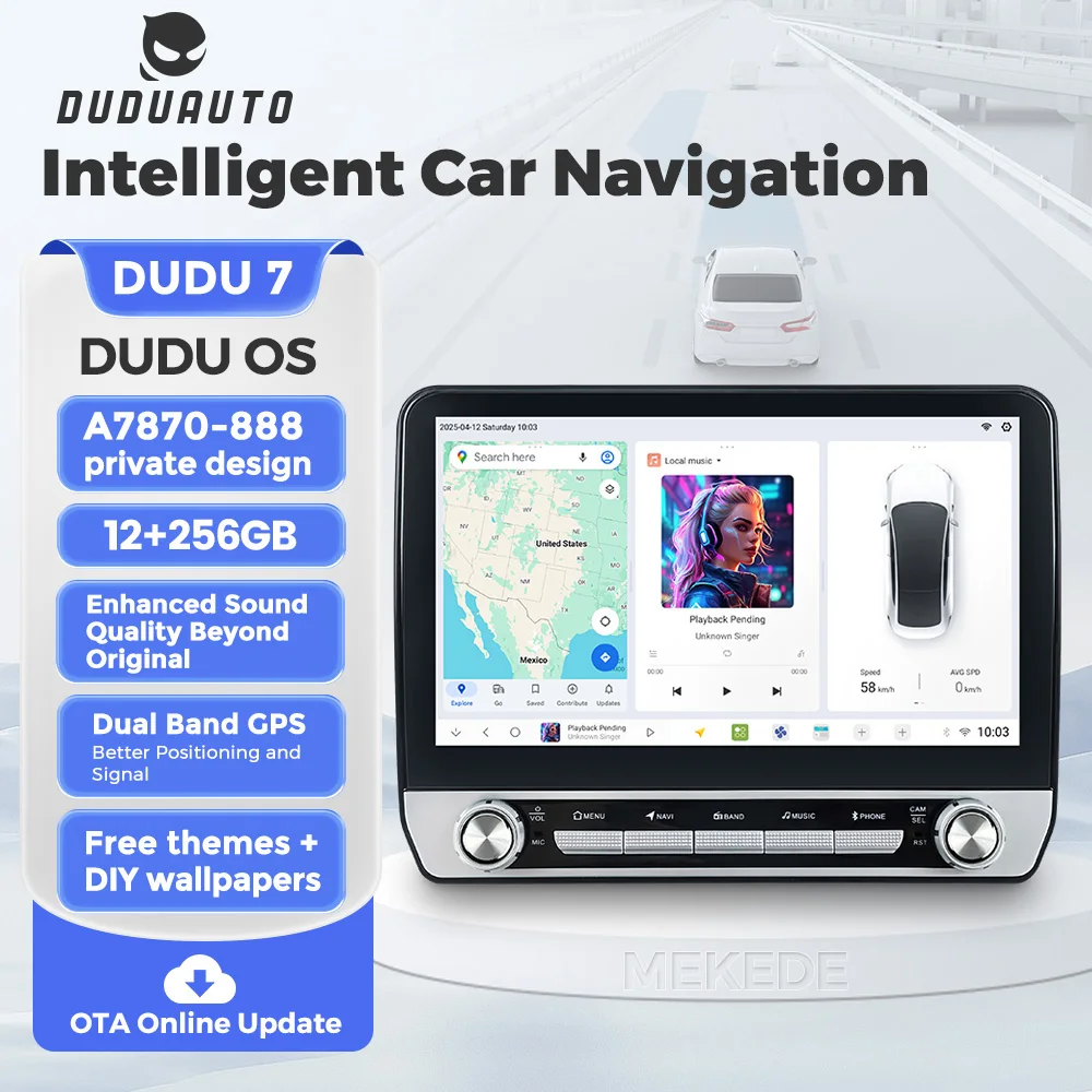 DUDUAUTO Two Knob Android Car Multimedia For 9/10 Inch Universal ...