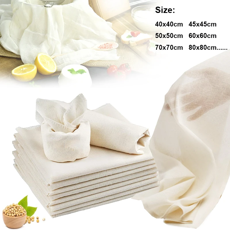 1~5pcs Absorbent Filter Cloth Square Locking Edge Beancurd Cloth Cheese ...