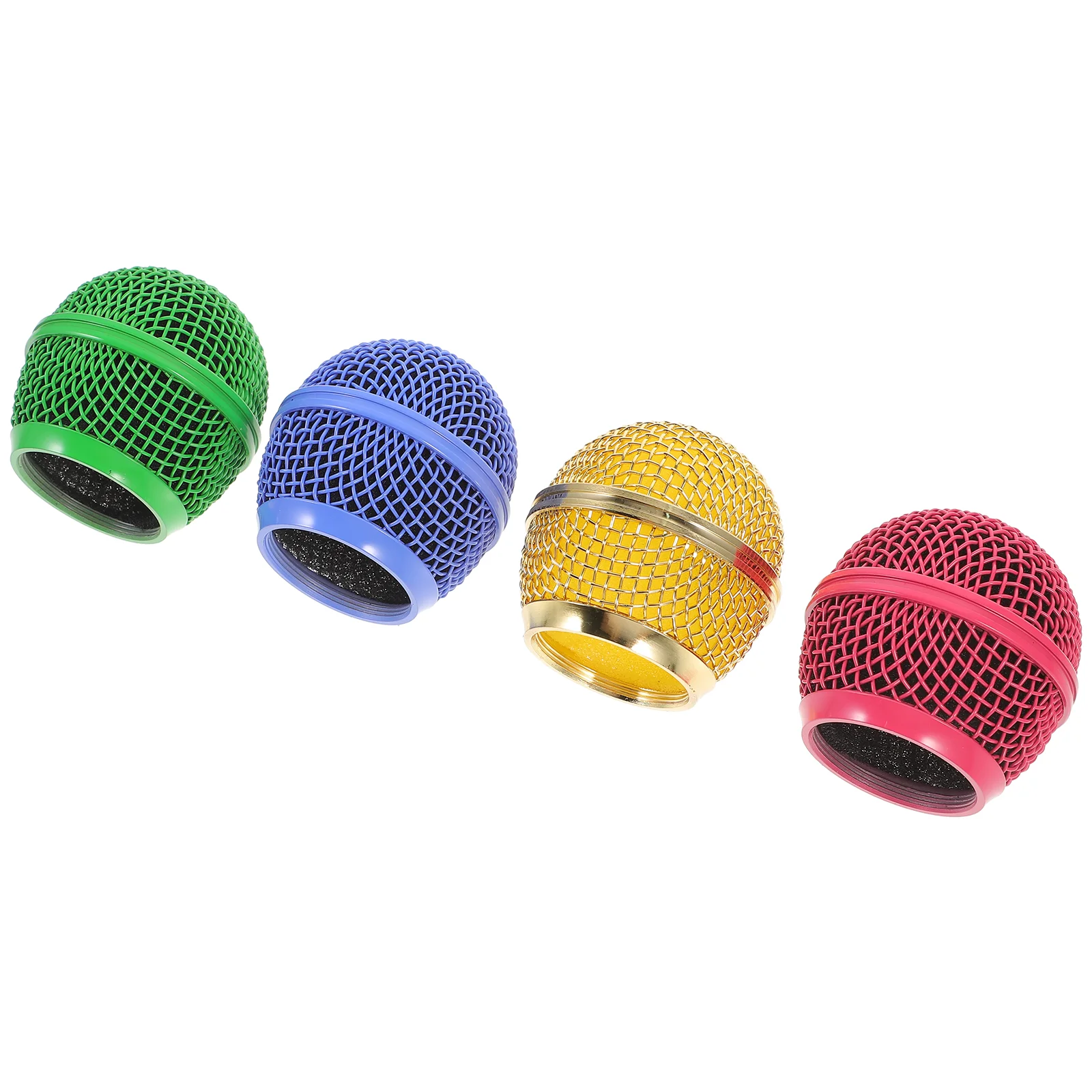 4-Pcs-Microphone-Head-Colored-Accessories-Grill-Wireless-Supplies-Metal ...