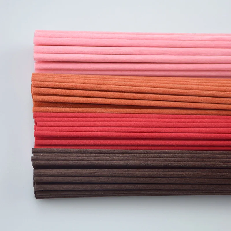 200pcs 22cmx3mm Colored Fiber Rattan Sticks Essential oil Reed Diffuser ...