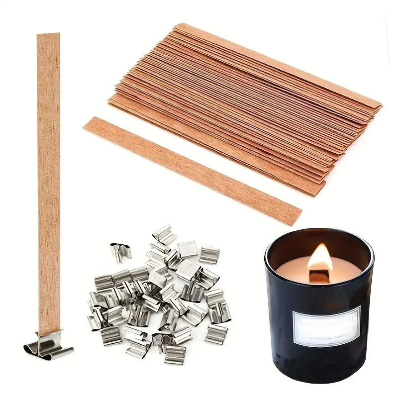 30pcs-High-Quality-Wooden-Candle-Wick-With-Clip-Base-Craft-Wicker ...