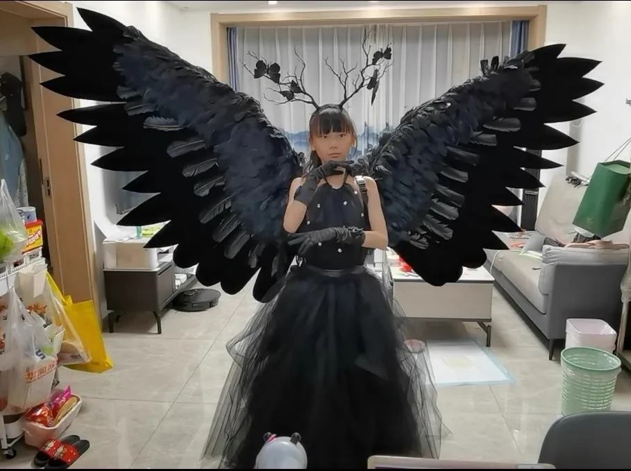 Super Sized Electric Wireless Remote Control Retractable Angel Feather ...